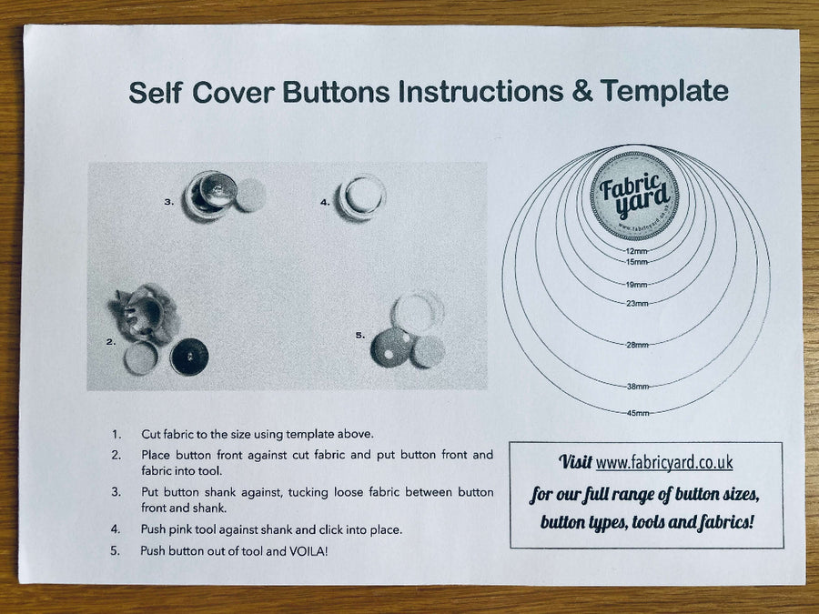 28mm Self Cover Button Metal